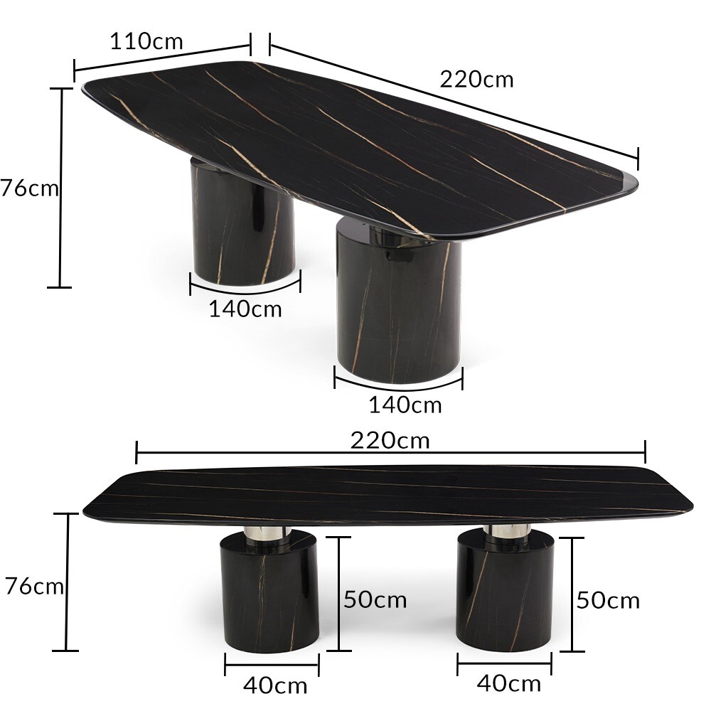 black marble dining table uk