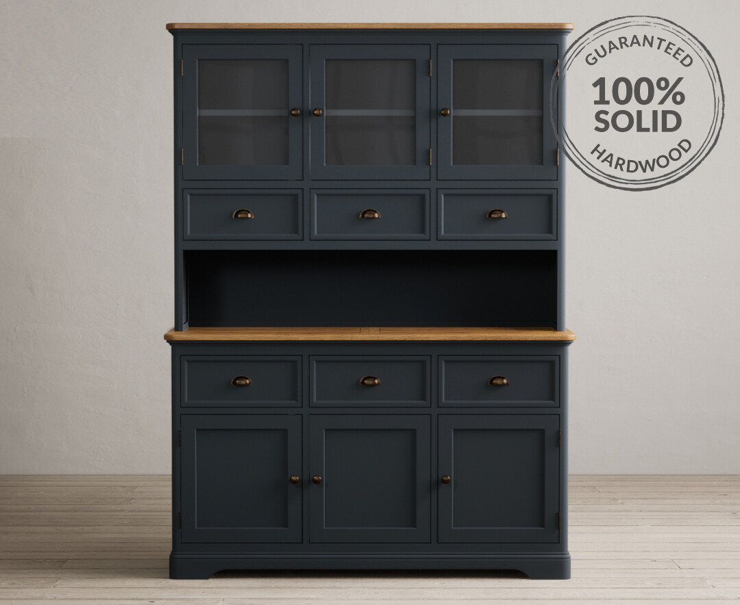 Bridstow Oak and Blue Painted Large Dresser | Oak&More