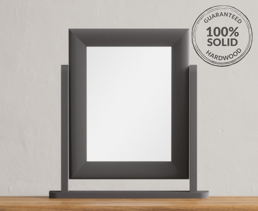 Charcoal Grey painted Dressing Table Mirror | Oak&More