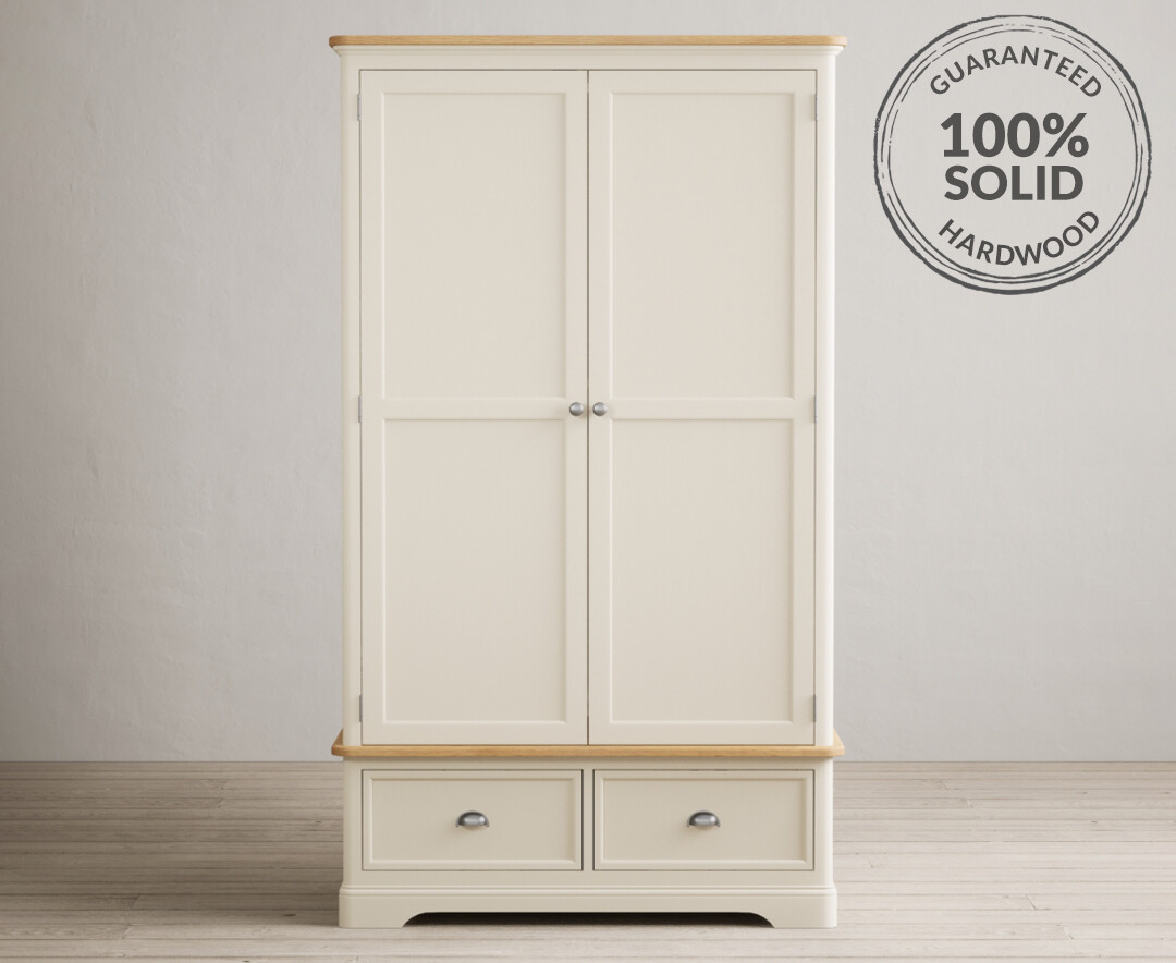 Madley Oak and Cream Painted Wardrobe