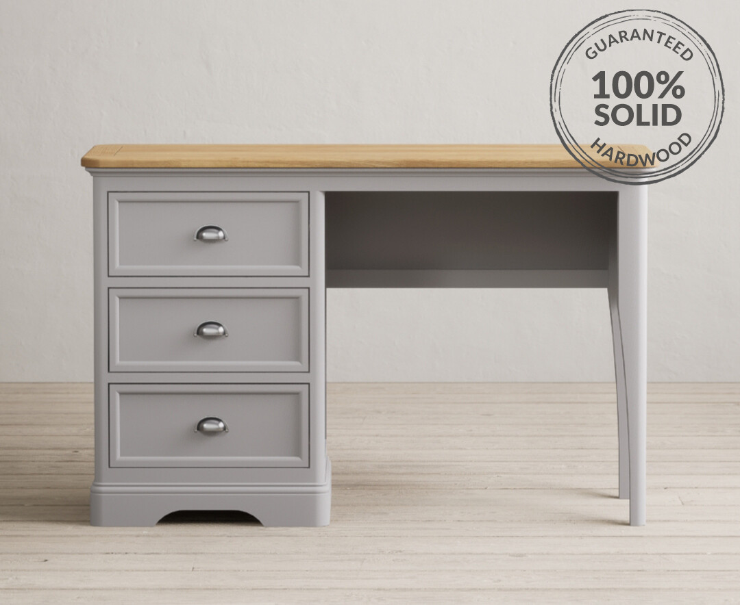 Felton Oak and Light Grey Painted Dressing Table | Oak&More