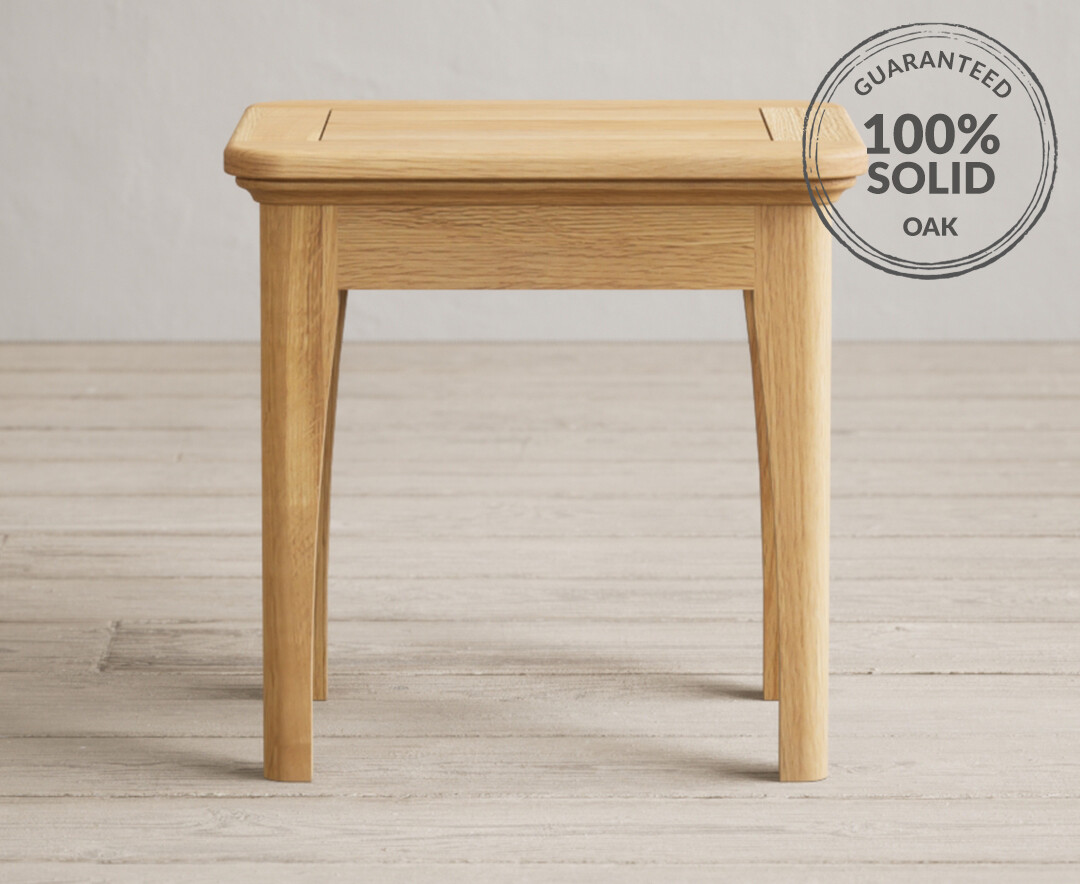 Cambridge Solid Oak Dressing Stool | Oak&More