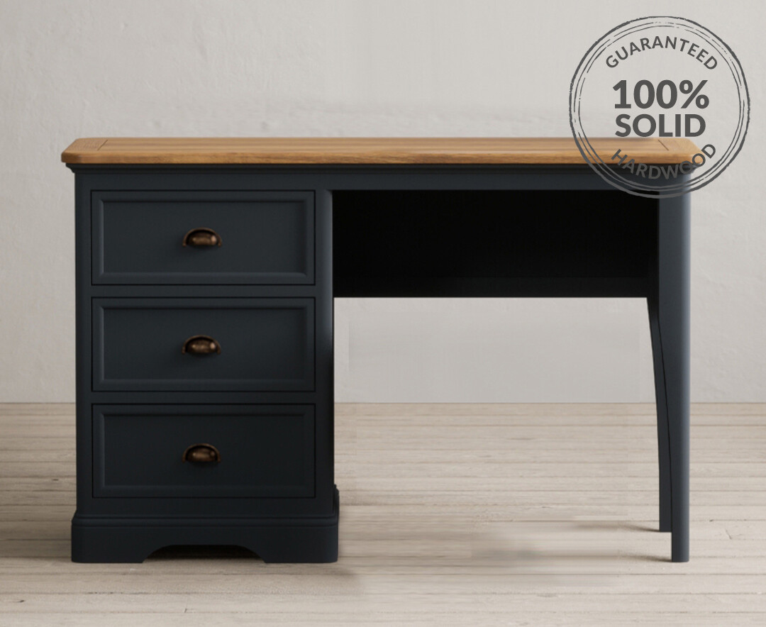 Bridstow Oak and Blue Painted Dressing Table | Oak&More