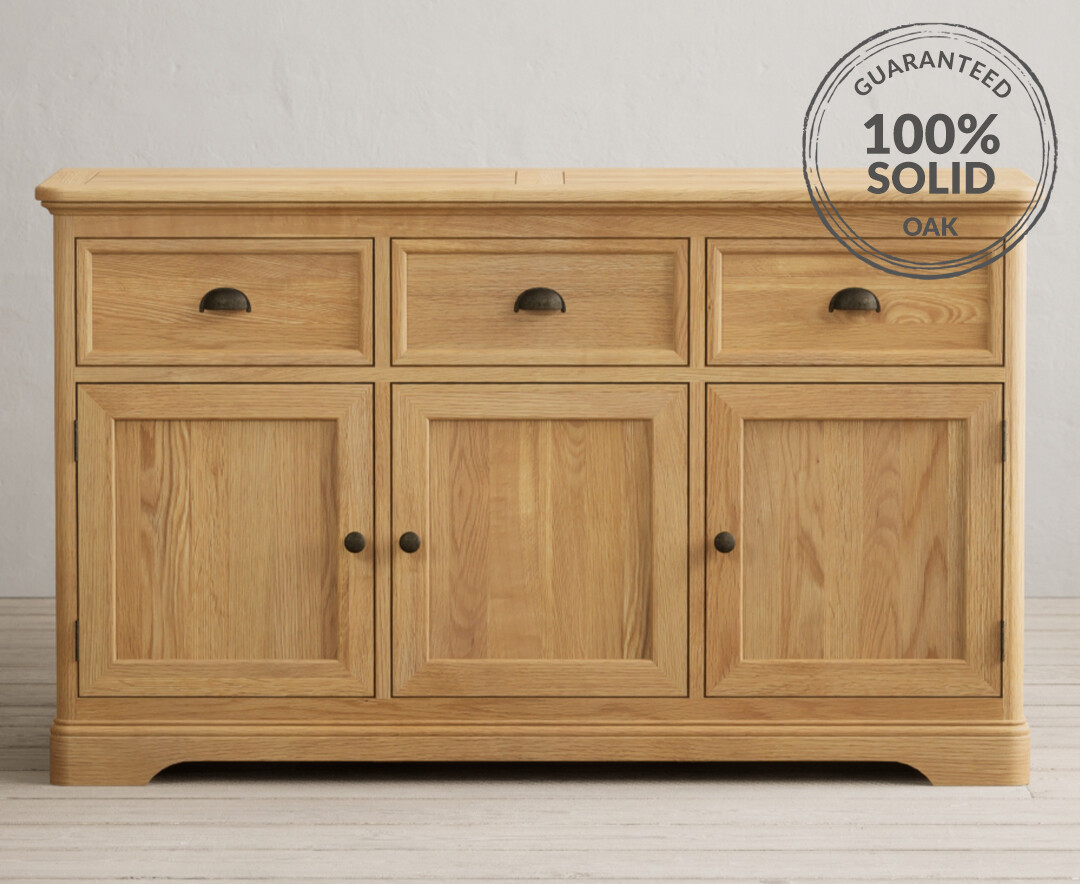 Cambridge Solid Oak Large Sideboard | Oak&More