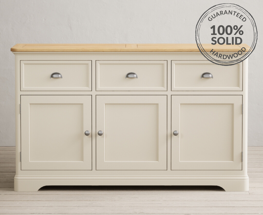 Madley Oak and Cream Painted Large Sideboard | Oak&More