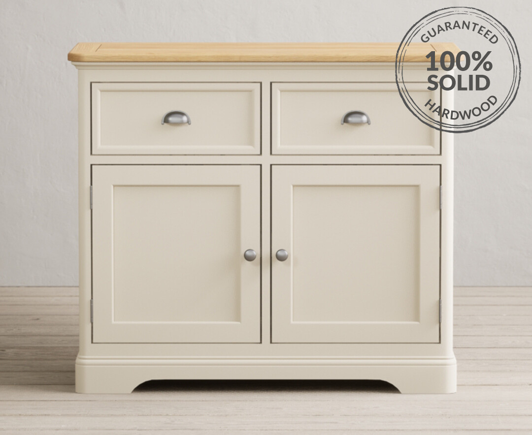 Madley Oak and Cream Painted Small Sideboard | Oak&More