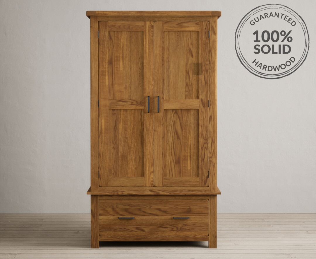 Harrogate Rustic Solid Oak Wardrobe