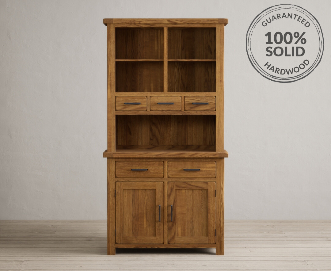 Harrogate Rustic Solid Oak Small Dresser | Oak&More