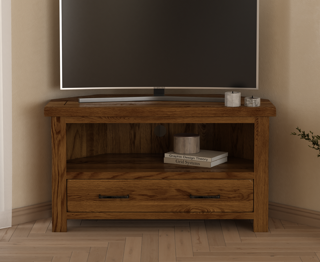 rustic corner tv unit uk