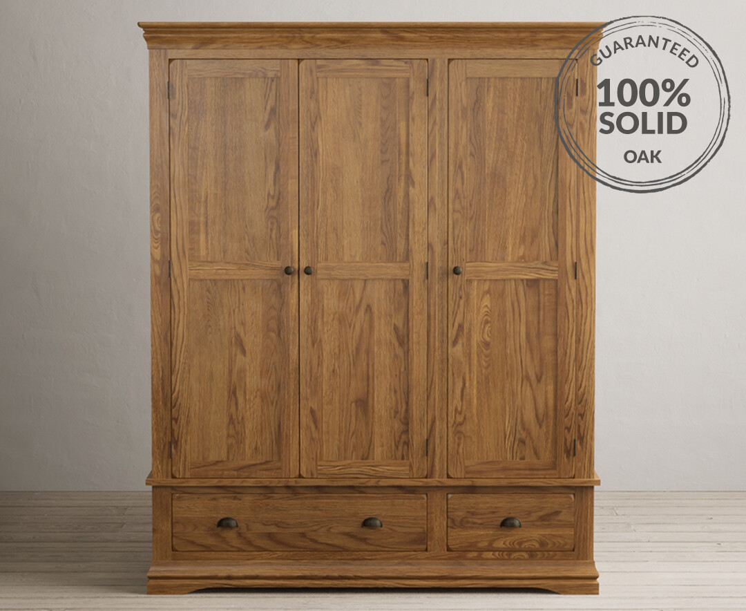 Burford Rustic Solid Oak Wardrobe
