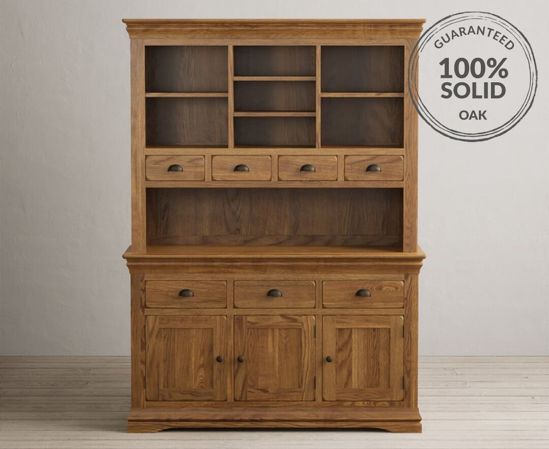 Burford Rustic Solid Oak Large Dresser | Oak&More