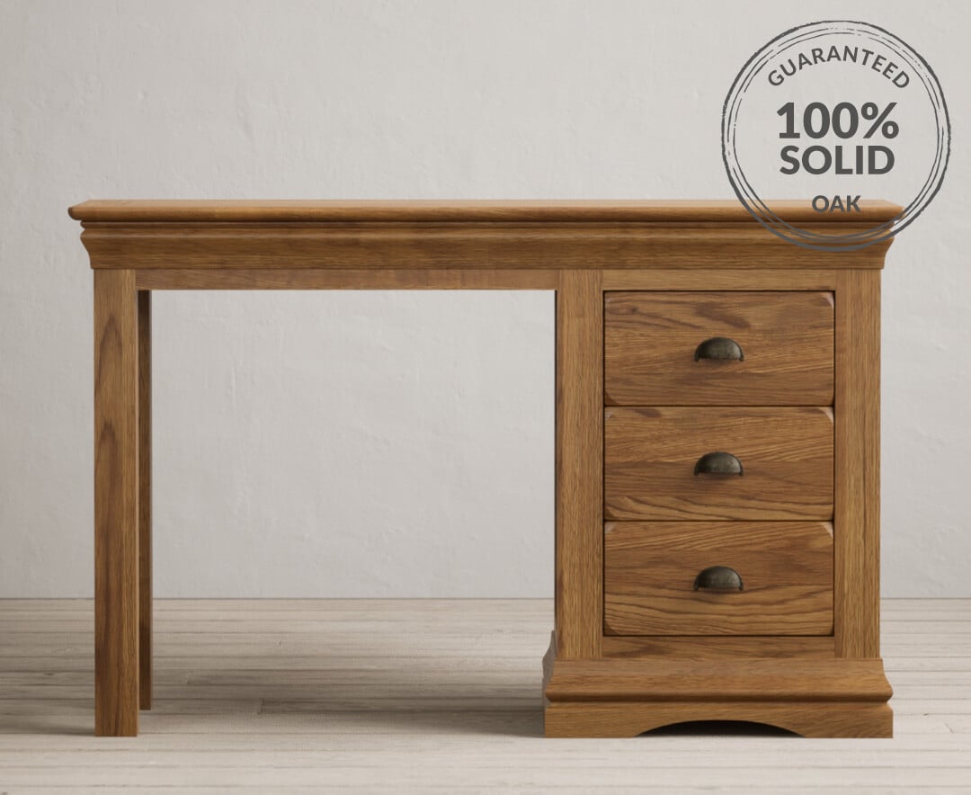 Burford Rustic Solid Oak Dressing Table | Oak&More