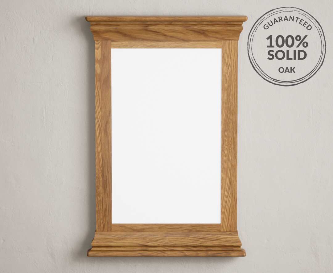 Burford Rustic Solid Oak Large Mirror | Oak&More
