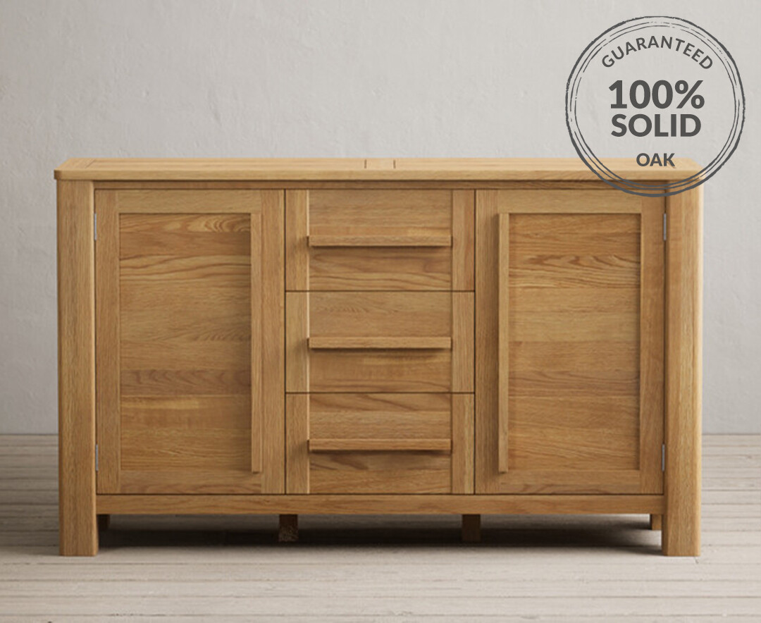 Eclipse Solid Oak Large Sideboard | Oak&More