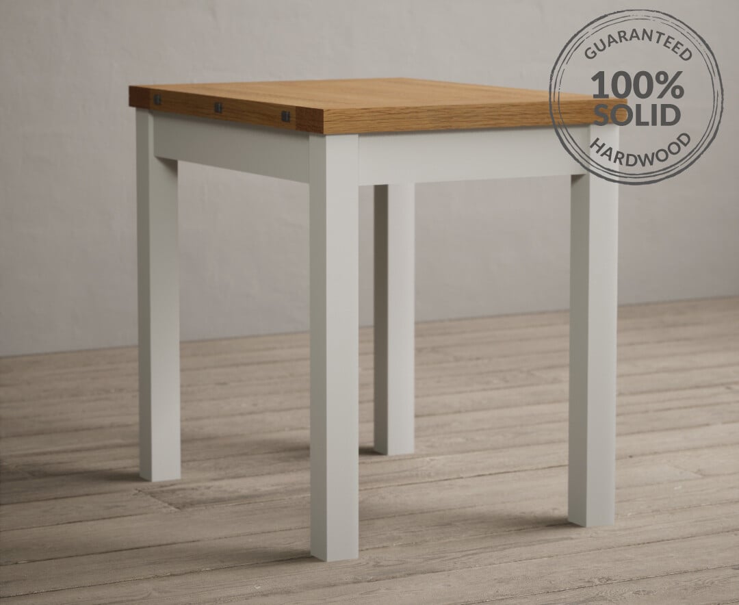 Extending Hadleigh Oak and Signal White Painted Dining Table | Oak&More