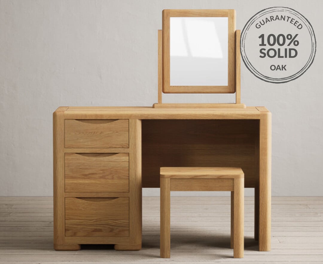 Harper Solid Oak Dressing Table Set | Oak&More