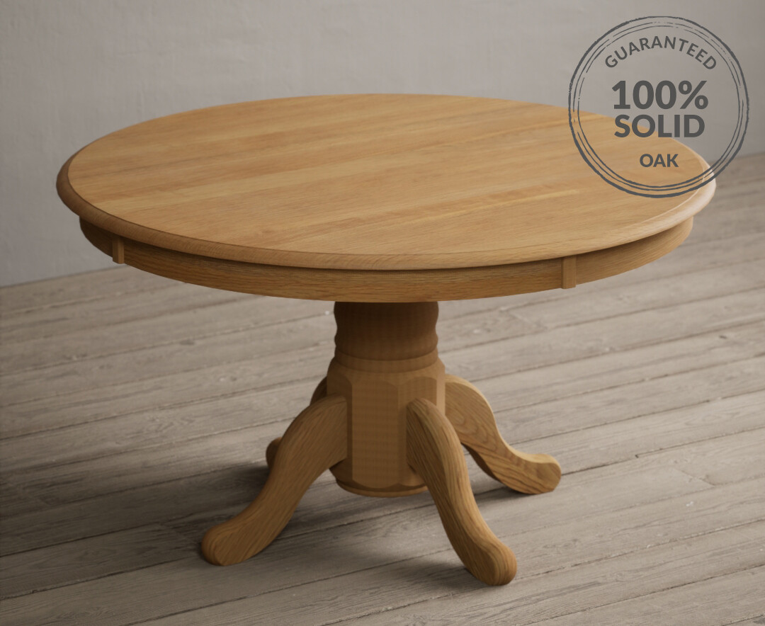 Hertford 120cm Fixed Top Solid Oak Dining Table | Oak&More