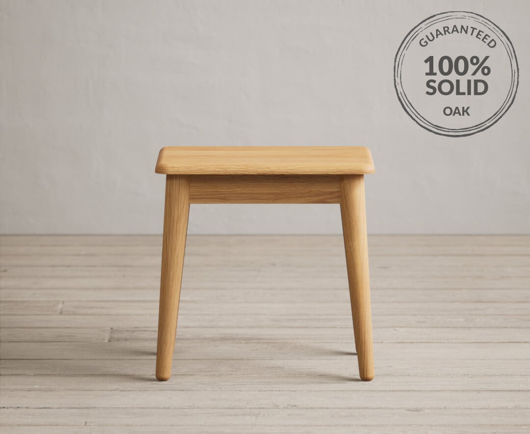 Rosa Solid Oak Dressing Table Stool | Oak&More