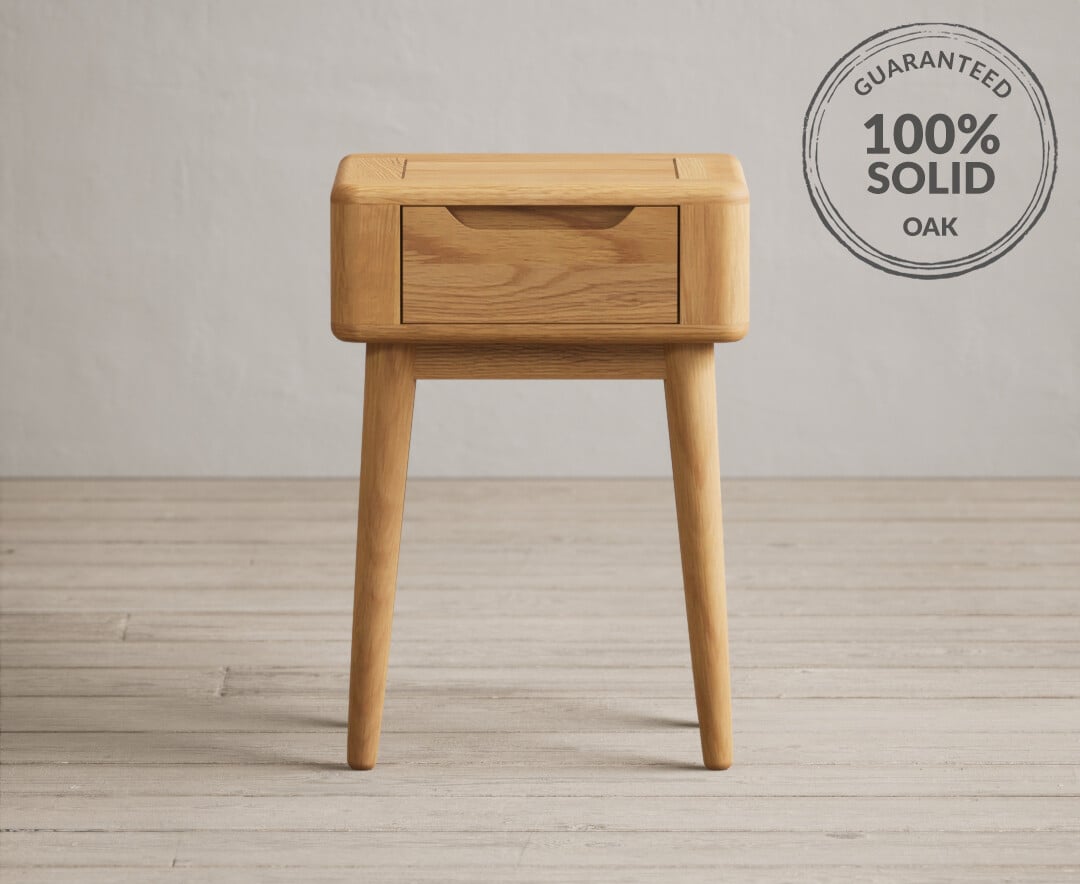 Rosa Solid Oak Bedside Table / Lamp Table | Oak&More