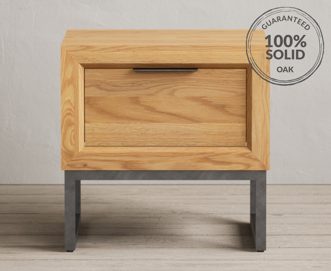 Loft Solid Oak Lamp Table | Oak&More