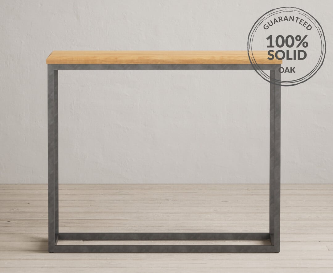 Loft Solid Oak Console Table | Oak&More