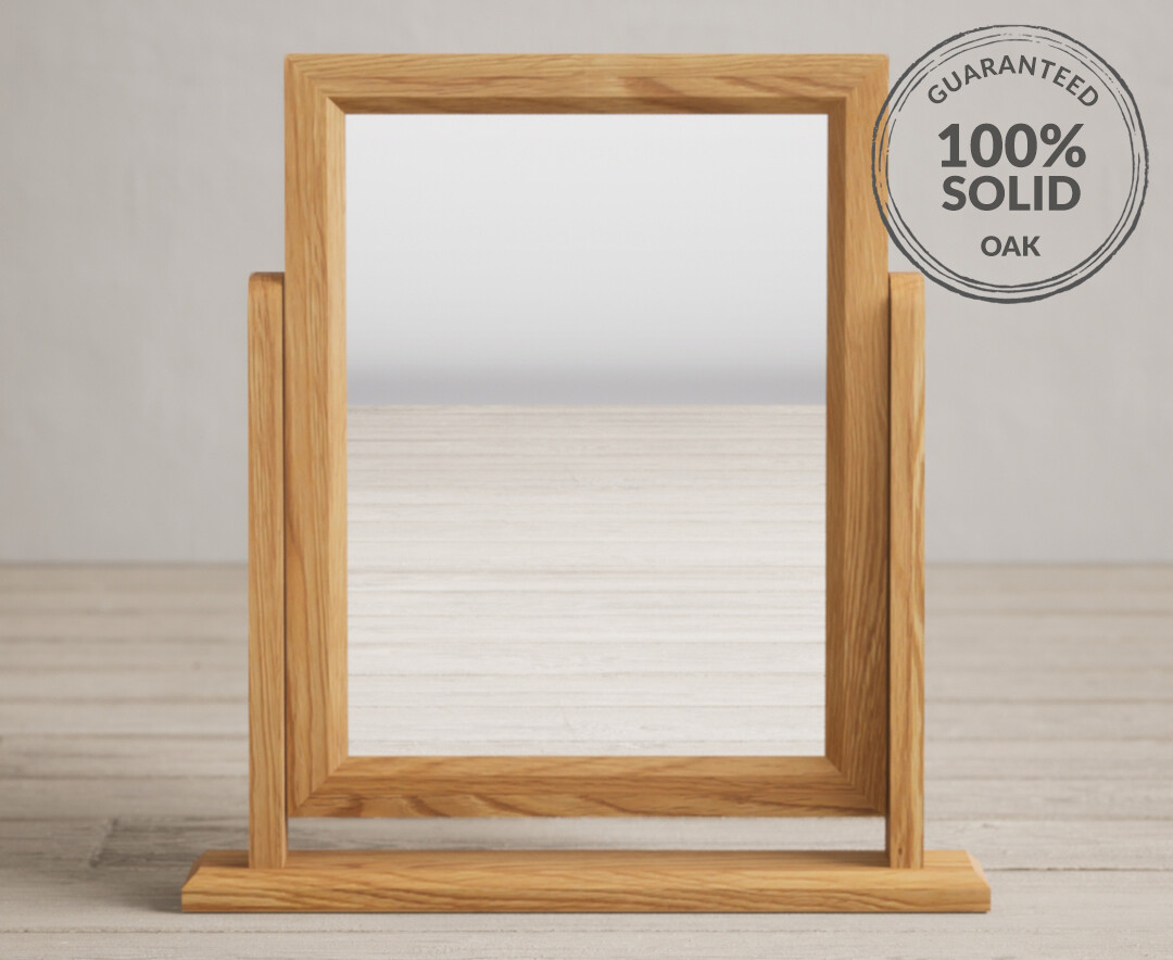 Loft Solid Oak Dressing Table Mirror | Oak&More