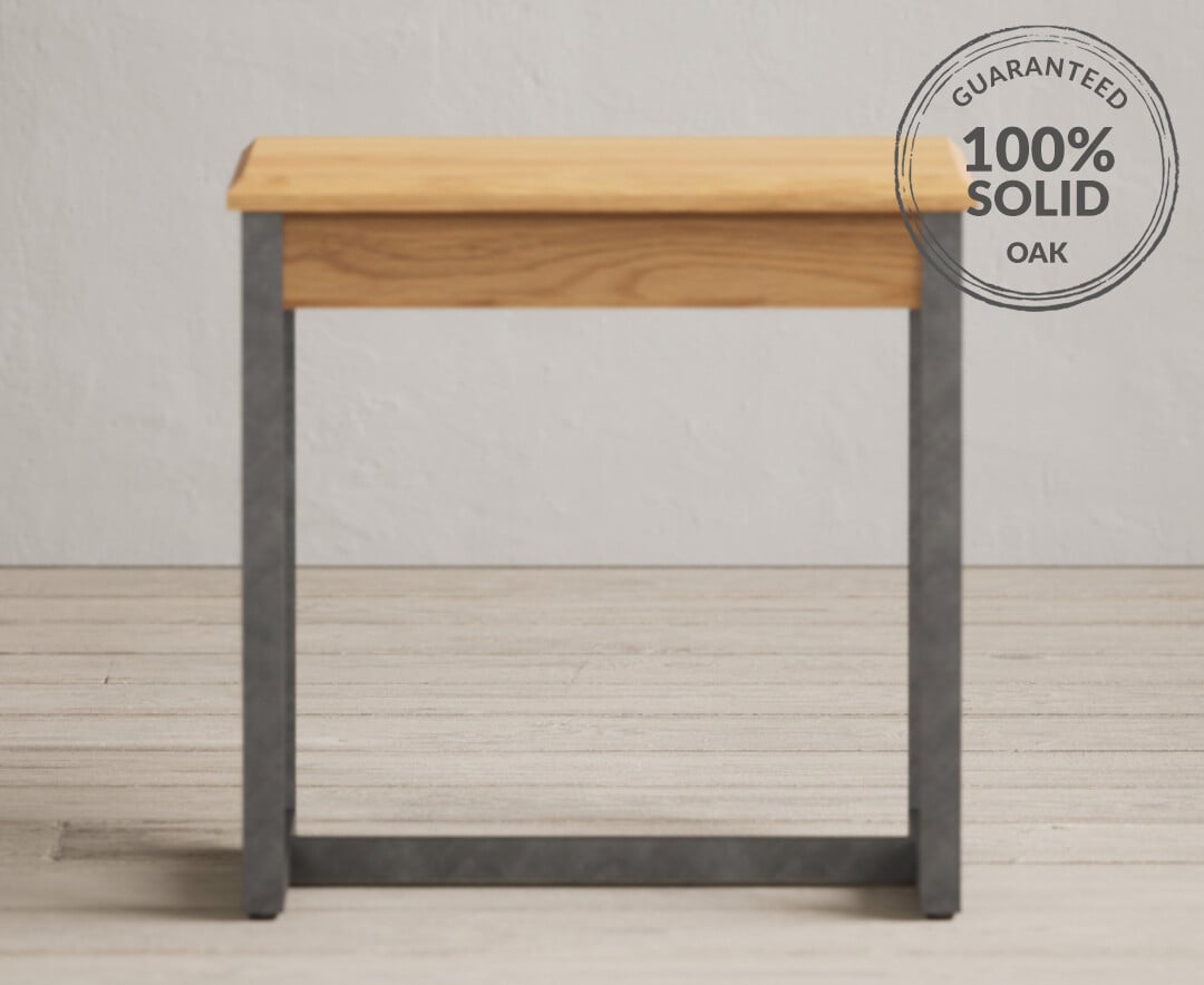 Loft Solid Oak Dressing Table Stool | Oak&More