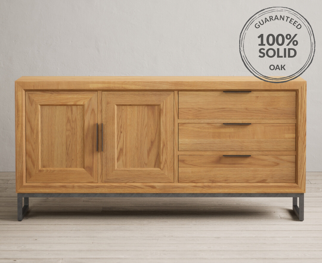 Loft Solid Oak Extra Large Sideboard | Oak&More