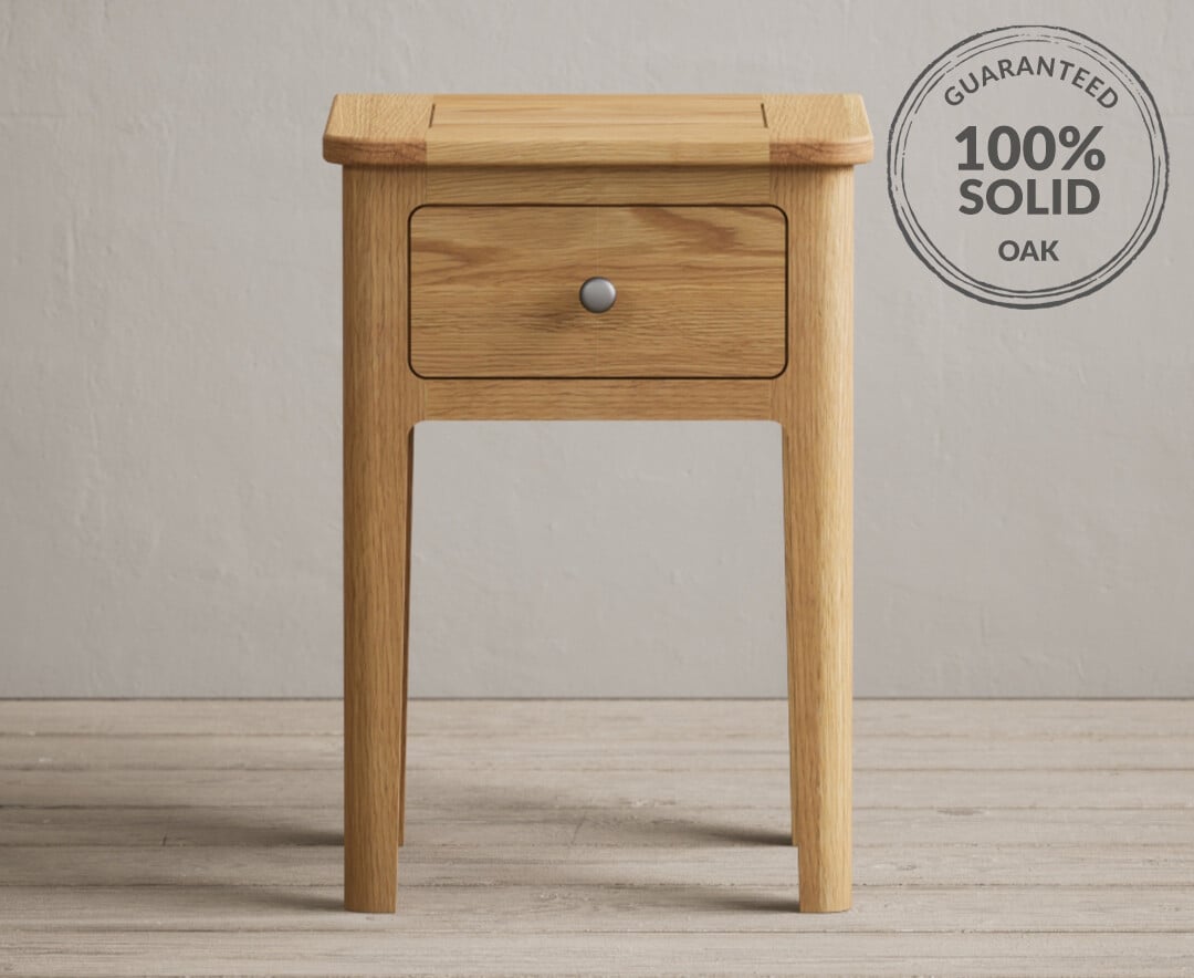 Loxton Solid Oak Bedside Table | Oak&More