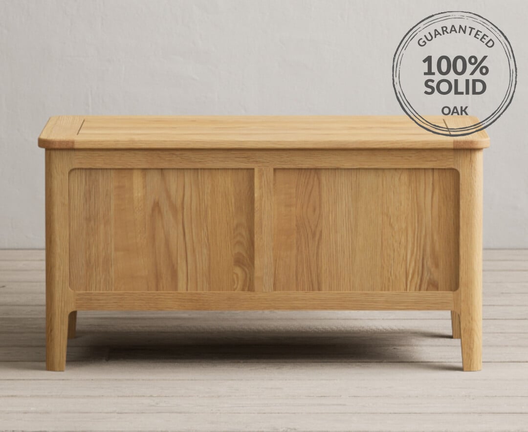Loxton Solid Oak Blanket Box | Oak&More