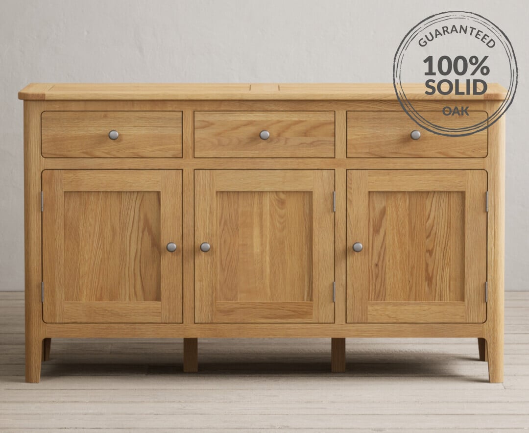 Loxton Solid Oak Large Sideboard | Oak&More