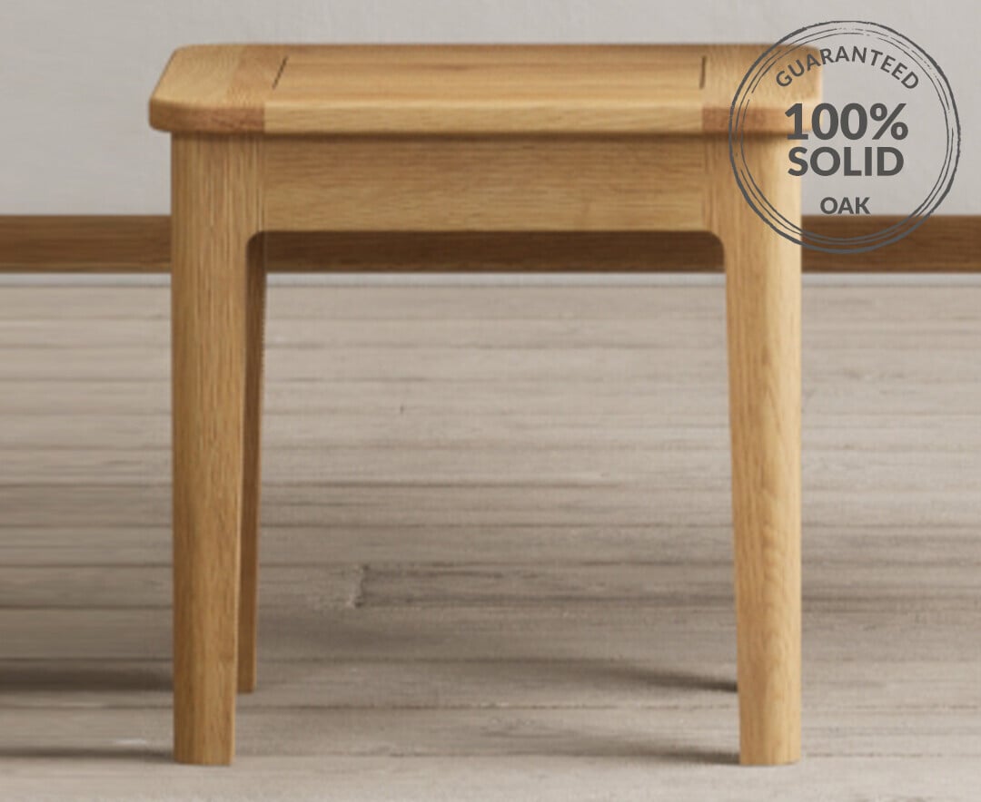Loxton Solid Oak Dressing Table Stool | Oak&More