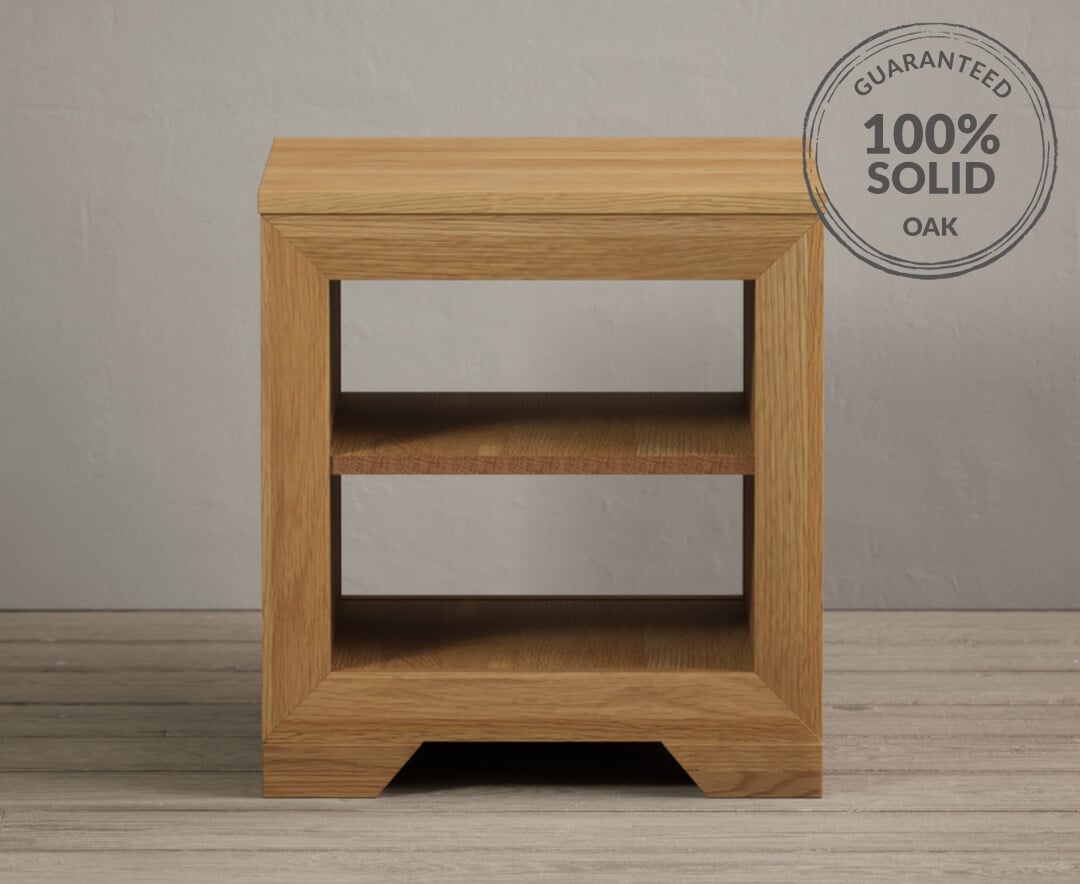 Tilt Solid Oak Lamp Table | Oak&More