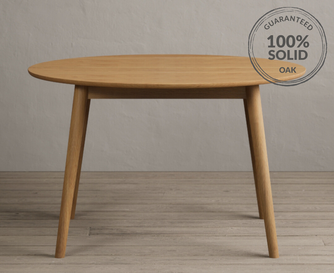 Nordic 120cm Round Oak Dining Table | Oak&More