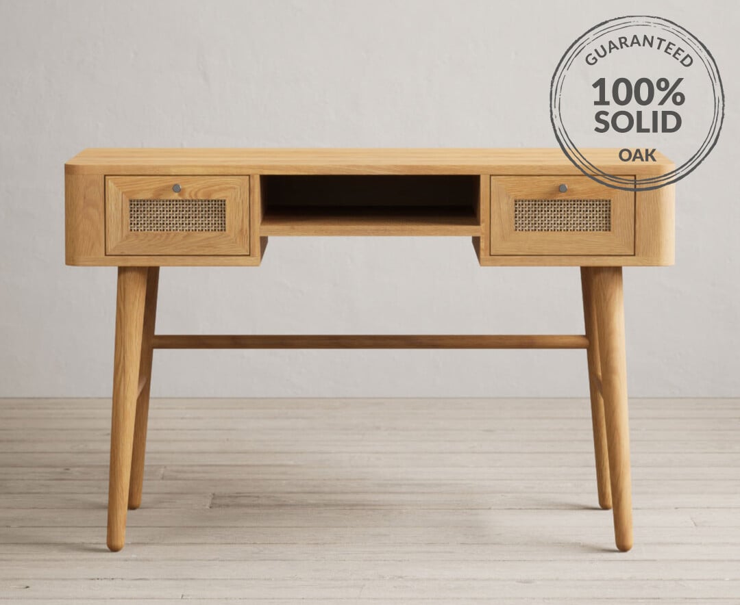 Oak Rattan Dressing Table | Oak&More