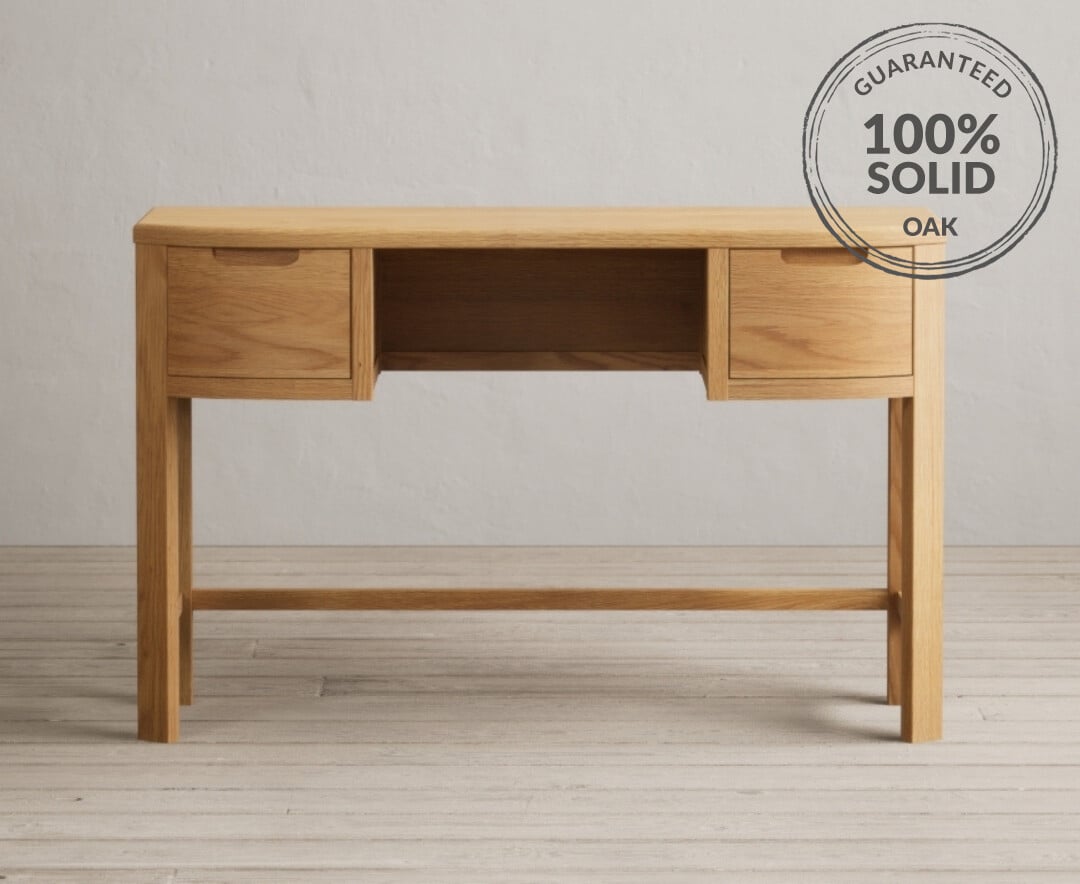 Somerton Curved Solid Oak Dressing Table | Oak&More