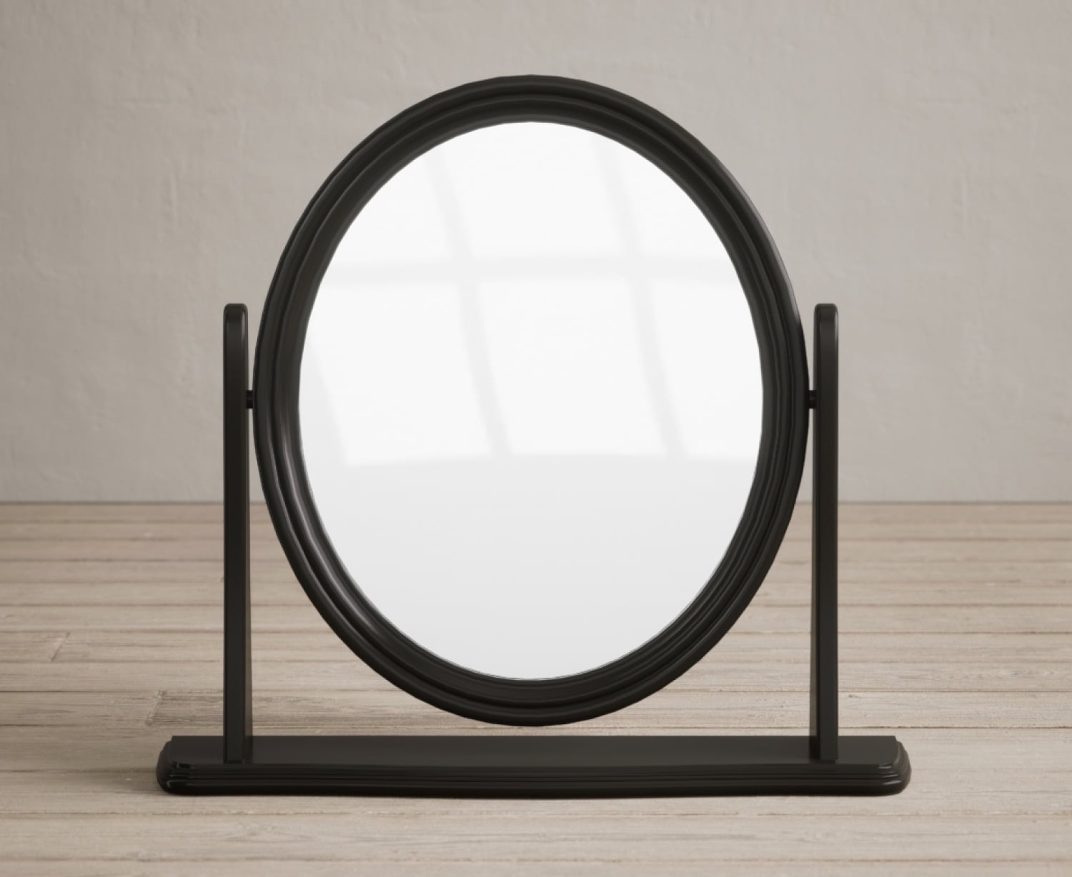 black round dressing table mirror