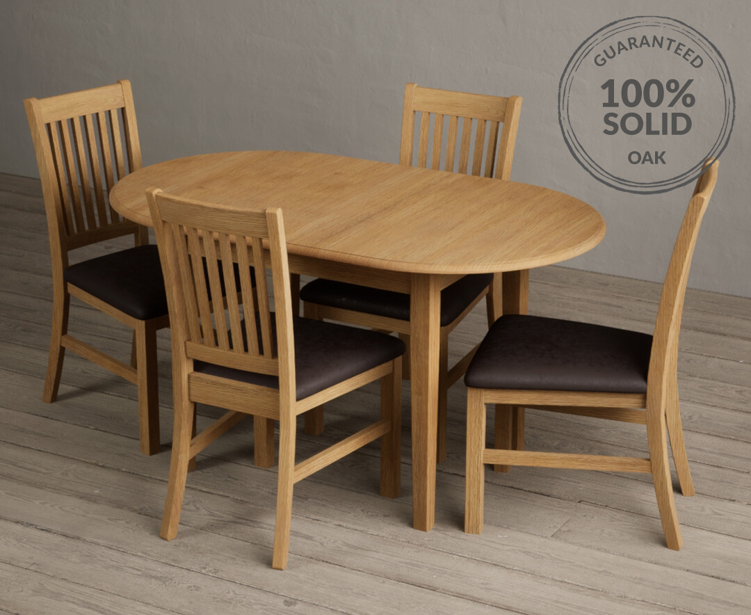 Extending Warwick Solid Oak Dining Table with Warwick Chairs |Oak&More