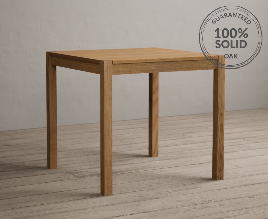 York 80cm Solid Oak Dining Table | Oak&More